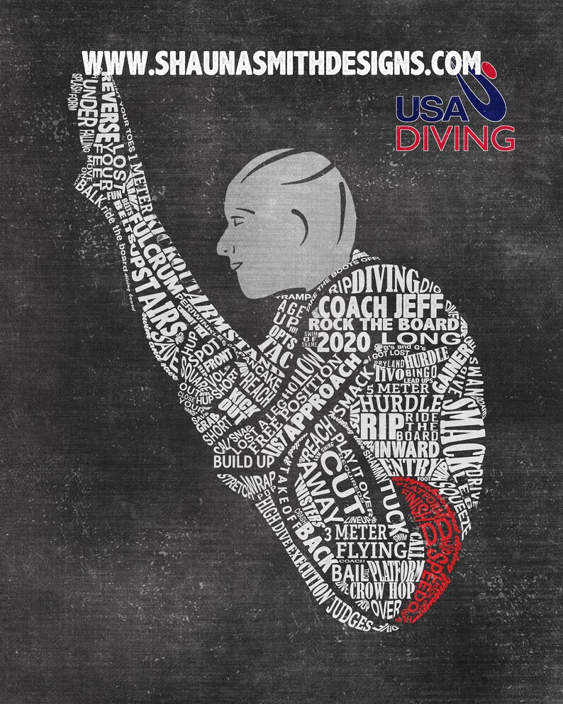 SPRINGBOARD DIVING Gift Diving Team Gift Personalized - Etsy