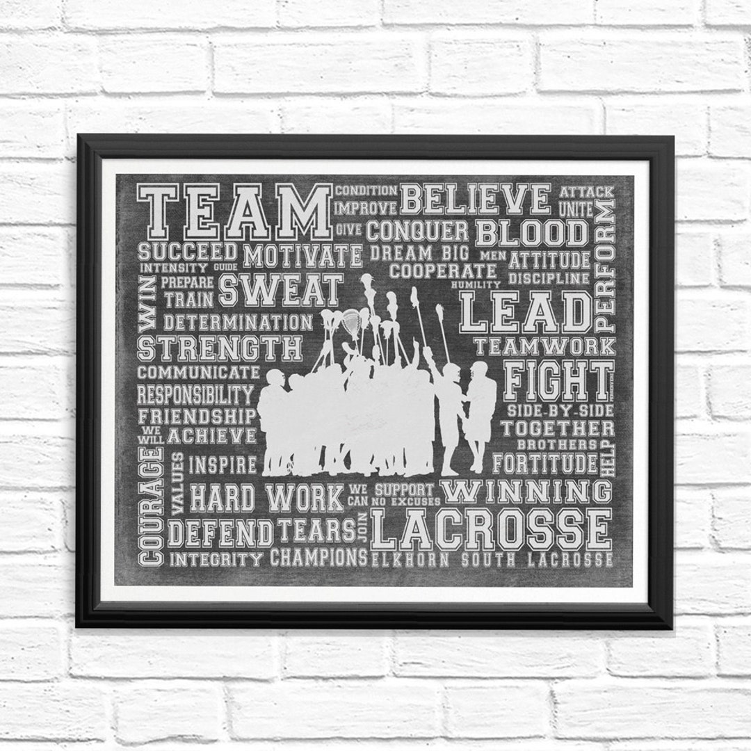 Personalized Team LACROSSE Word Art - Add Your Team Name! Girls ...