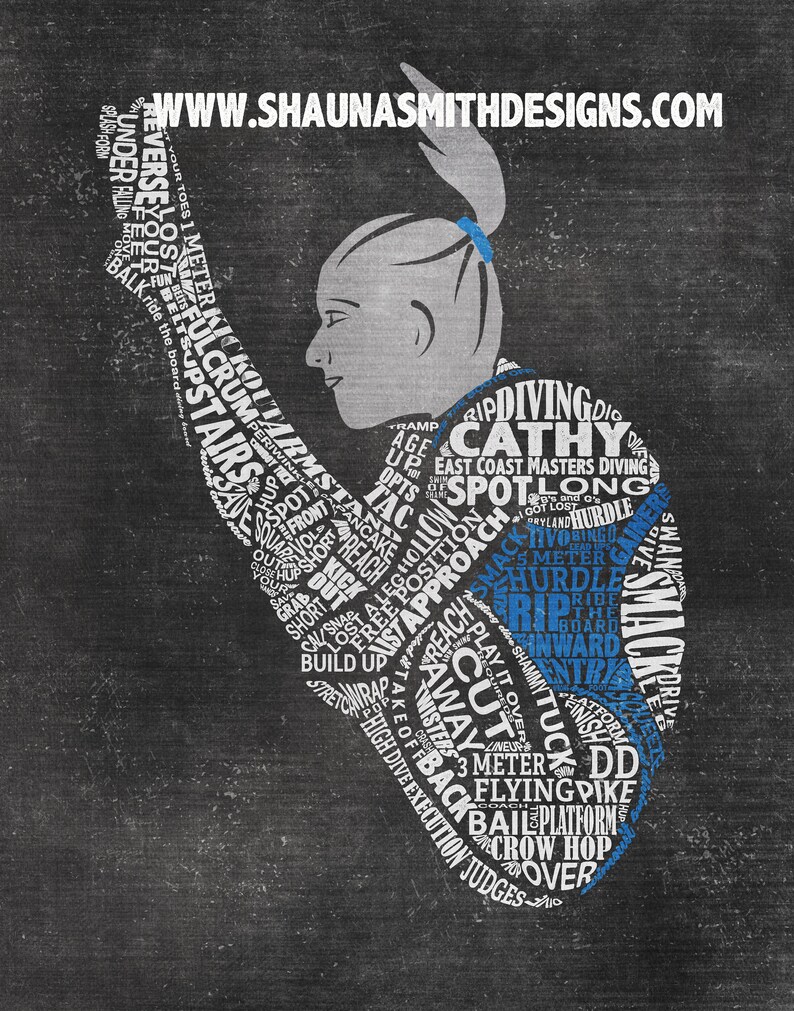 SPRINGBOARD DIVING Gift Diving Team Gift Personalized - Etsy