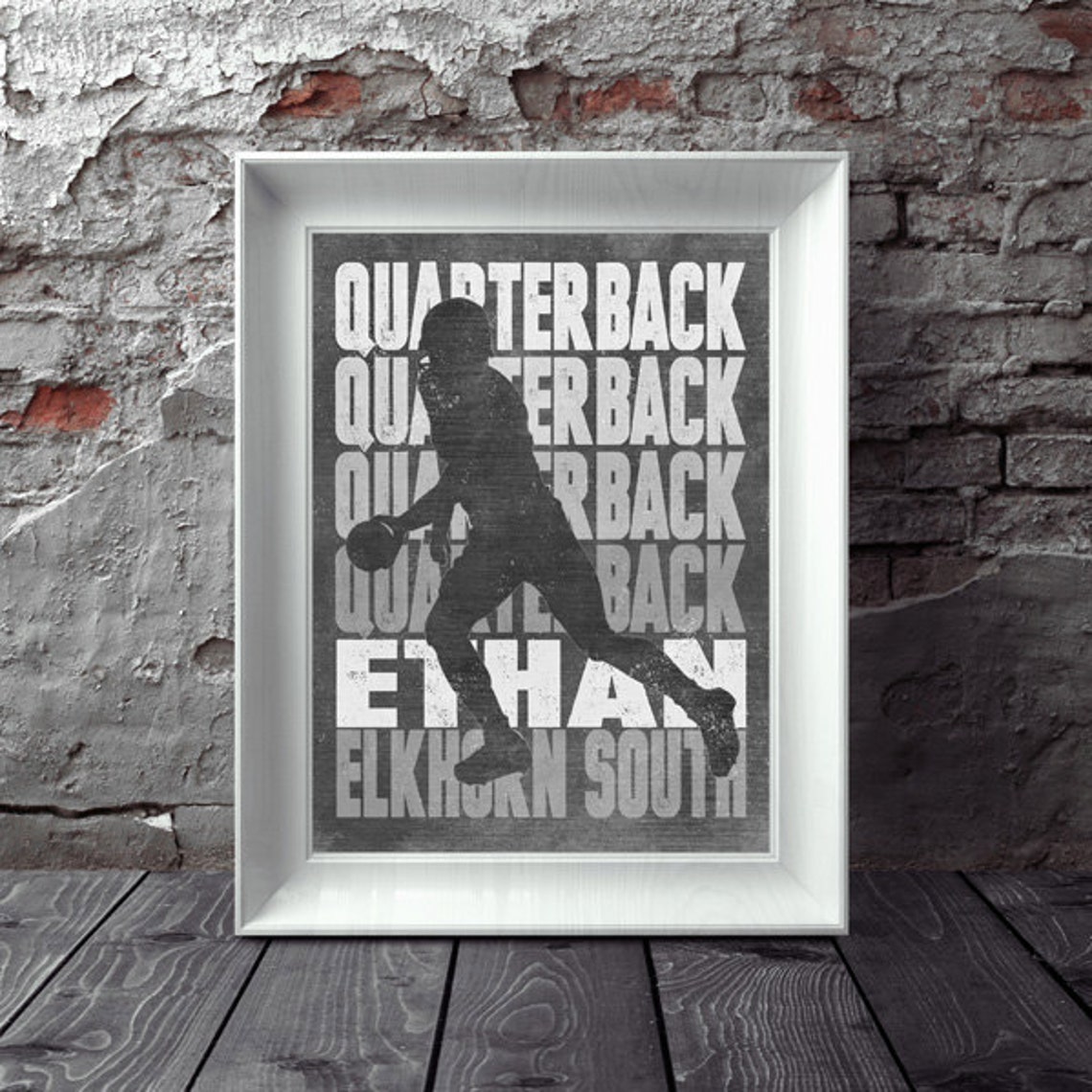 FOOTBALL Position Artwork Personalized Artwork for Quarterback Wide ...