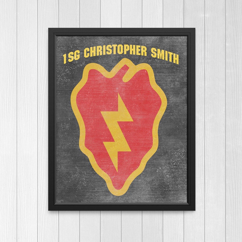 Military Retirement Gift - 25th Infantry Division Artwork - US Army ...