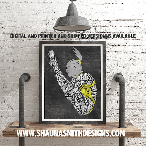 SPRINGBOARD DIVING Gift Diving Team Gift Personalized - Etsy
