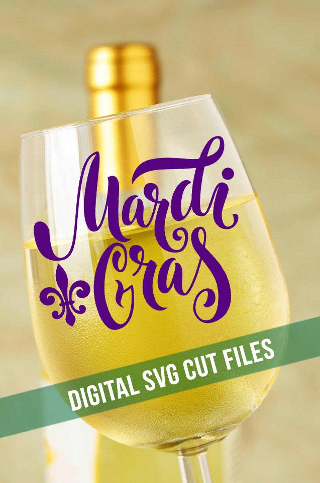 Mardi Gras SVG - Fleur De Lis SVG - Wine Glass Decal - SVG File ...