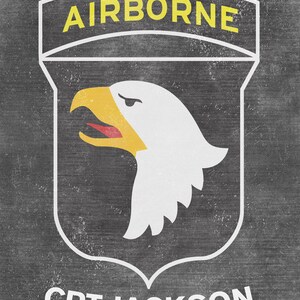 101st Airborne Division Insignia Chalkboard Artwork - Personalized With ...