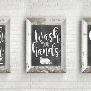 PRINTABLE Bathroom Wall Decor - Bathroom Signs - Chalkboard Bathroom ...
