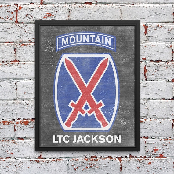 10th Mountain Division Insignia Chalkboard Artwork | Etsy