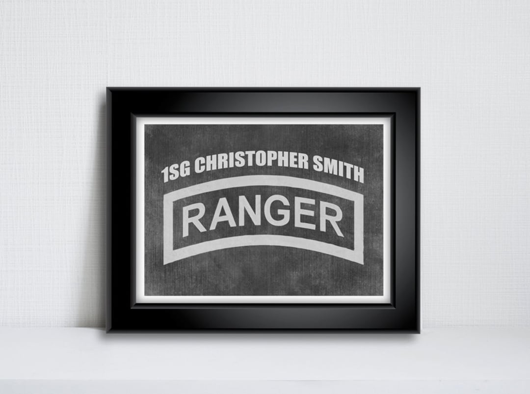 US Army RANGER Chalkboard Artwork - Personalized Artwork to Show Your ...