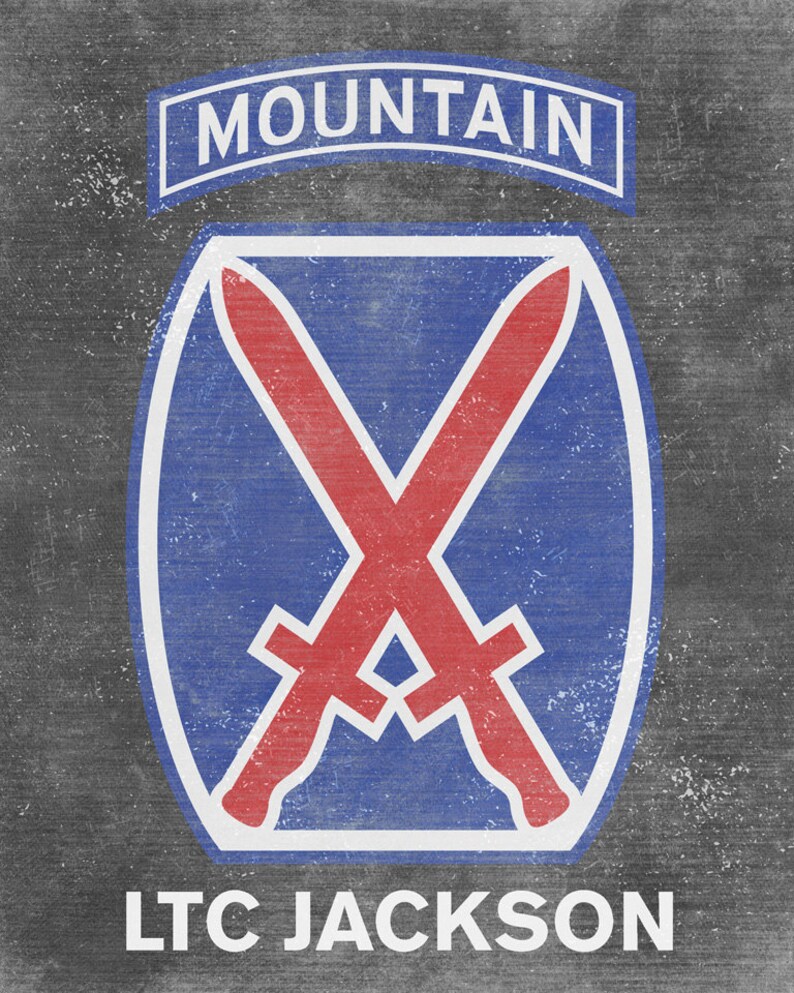 10th Mountain Division Insignia Chalkboard Artwork | Etsy