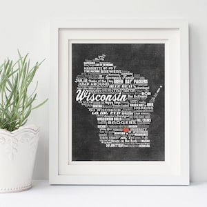 PERSONALIZED Wisconsin Wall Decor - Family Name Sign - Wisconsin State ...