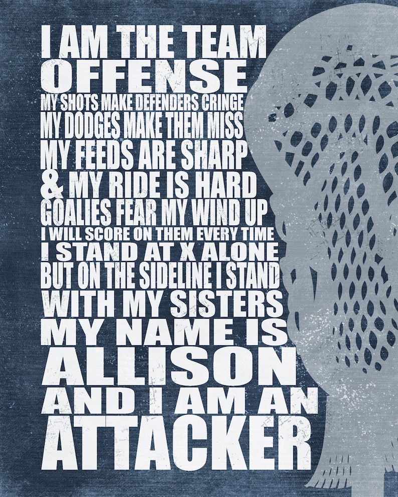 LACROSSE Wall Decor - PERSONALIZED Lacrosse Artwork - Lacrosse Coach ...