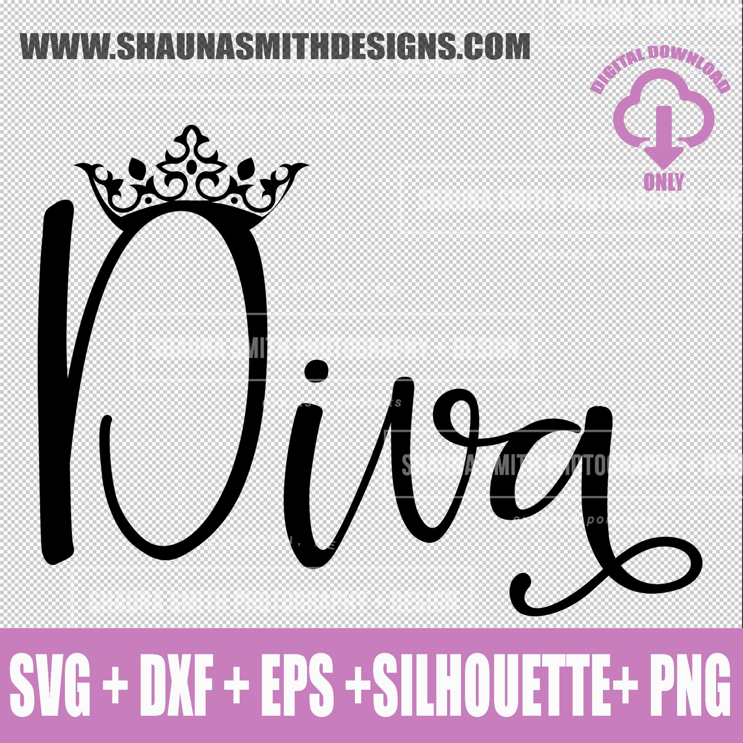 Diva SVG Wine Glass SVG Princess SVG Crown Svg - Etsy