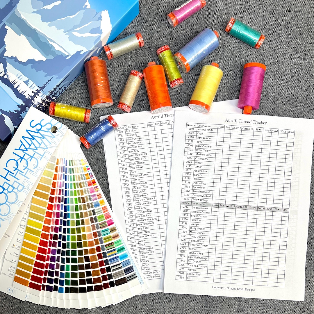 Aurifil Thread Tracker - Aurifil Thread Invantory Sheet - Aurifil ...