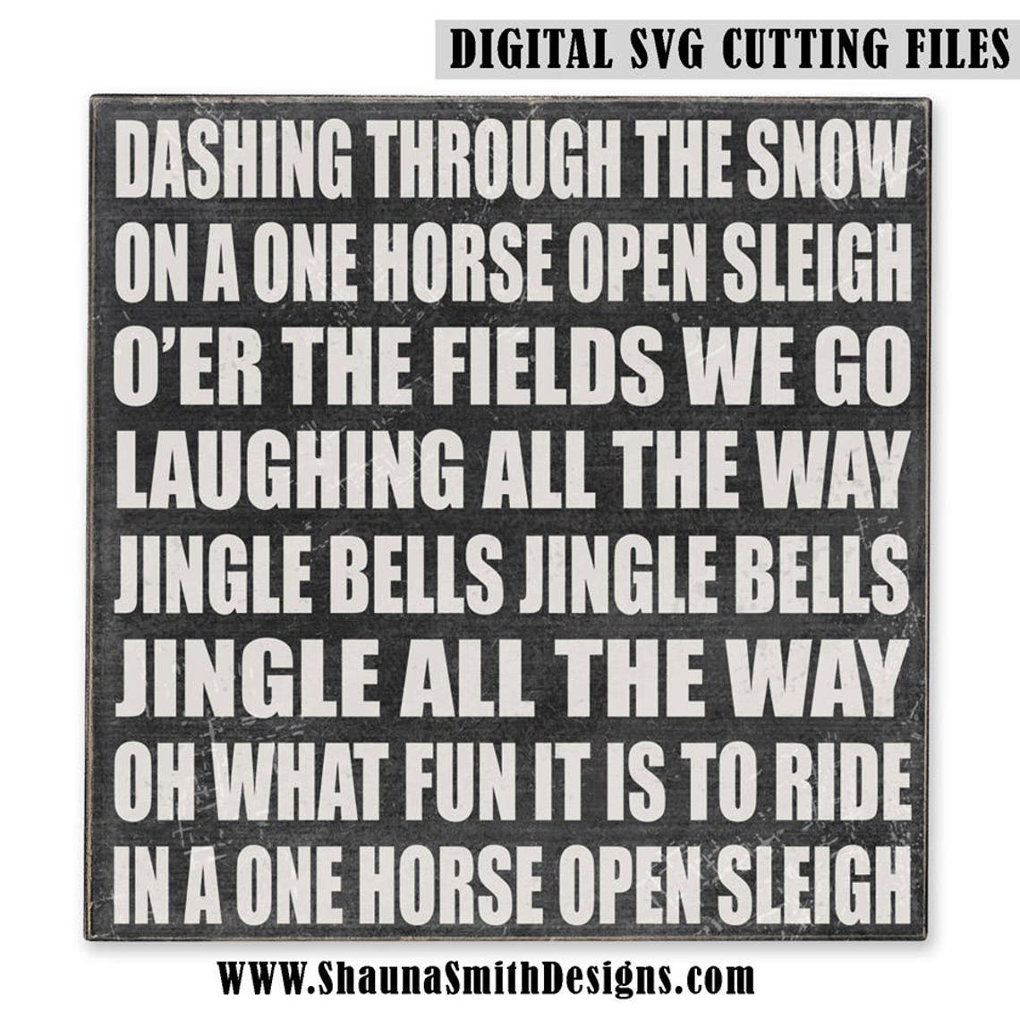 Jingle Bells SVG Dashing Through the Snow SVG Subway Art - Etsy