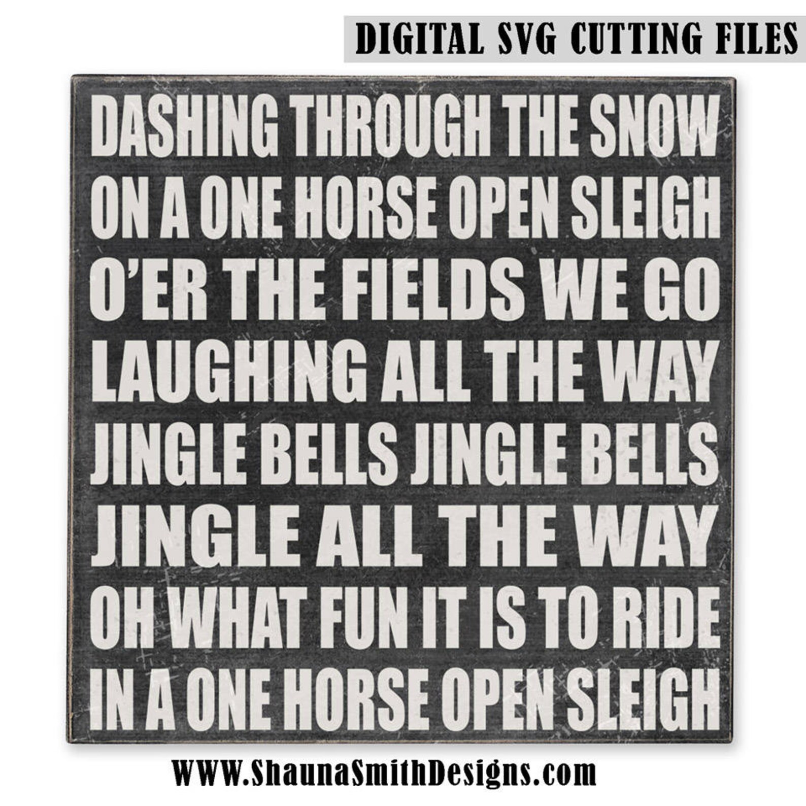 Jingle Bells SVG Dashing Through the Snow SVG Subway Art - Etsy