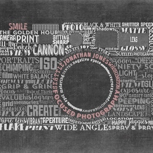 Camera Word Art Chalkboard Art - Digital or Printed - PERSONALIZED ...