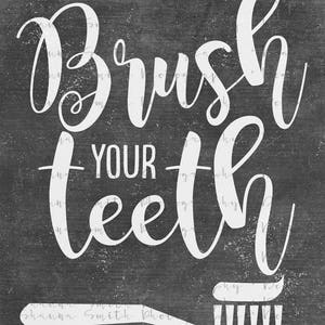 PRINTABLE Bathroom Wall Decor - Bathroom Signs - Chalkboard Bathroom ...