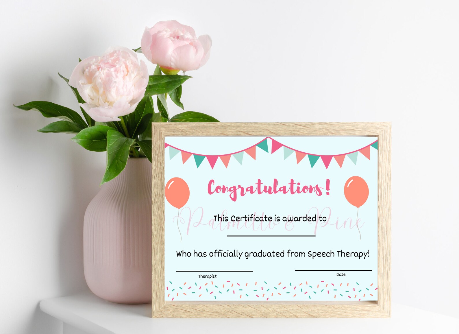 Speech Therapy Certificate - Etsy