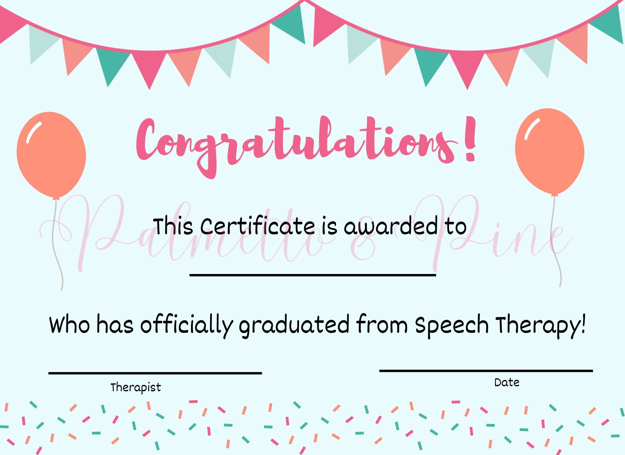 Speech Therapy Certificate - Etsy