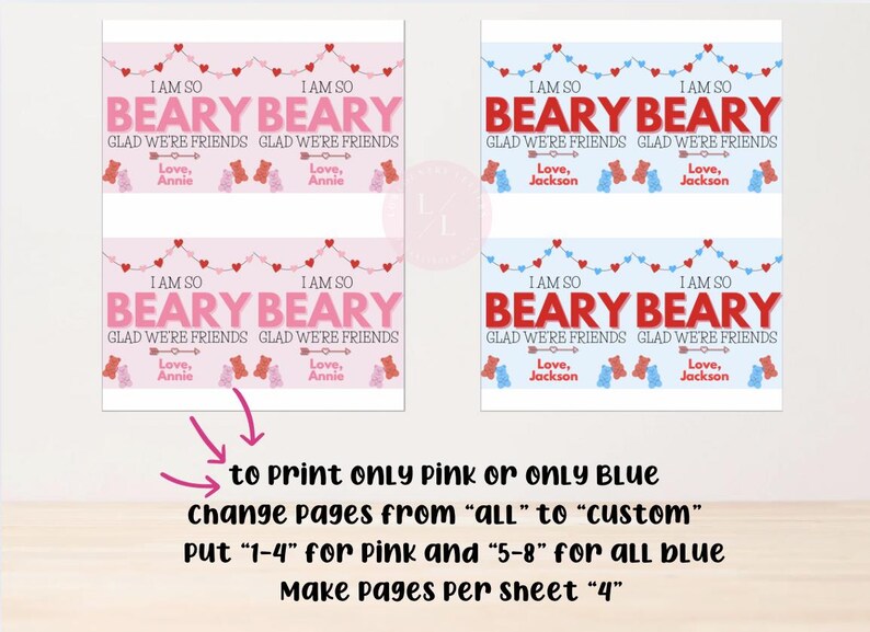 Editable Beary Cute Valentine| Gummy Bear Valentine| School Valentine ...