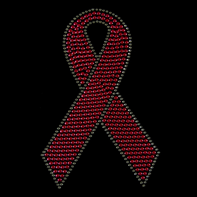 Pink Ribbon-breast Cancer Awareness Rhinestone Iron on Hotfix ...