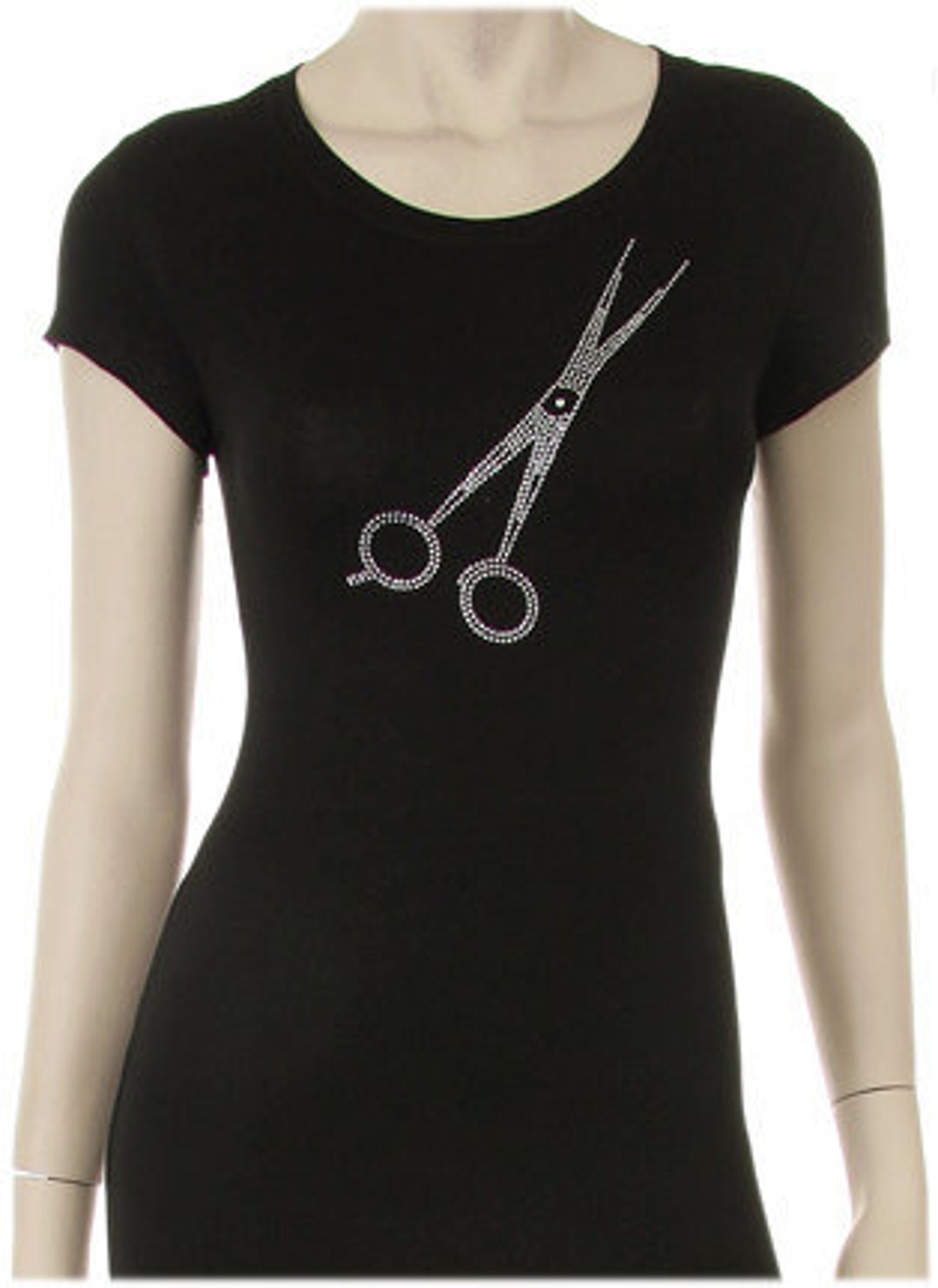 Scissors Rhinestone Shirt - Etsy
