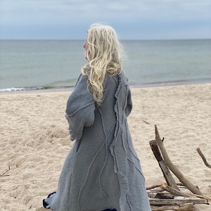 Wool Blend Coat for Women - Unique Women's Coat - Handmade Winter Coat ...