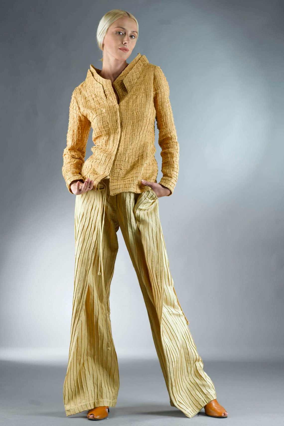 Linen Jacket / Jackets for Women / Yellow Top / Linen Shirt - Etsy