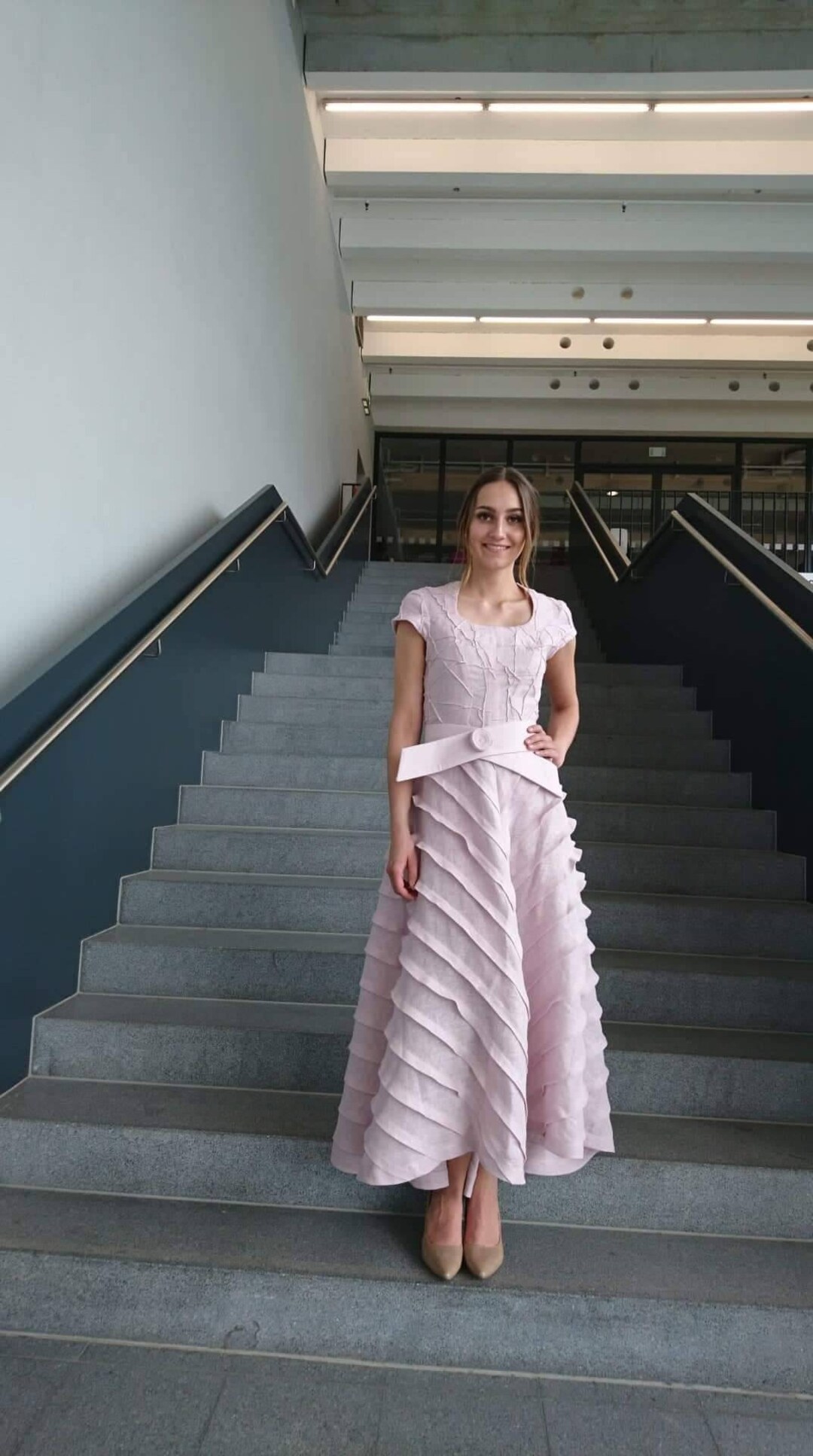 Haute Couture Sculptures on the Fabric Hand Made Women Dress With Belt ...