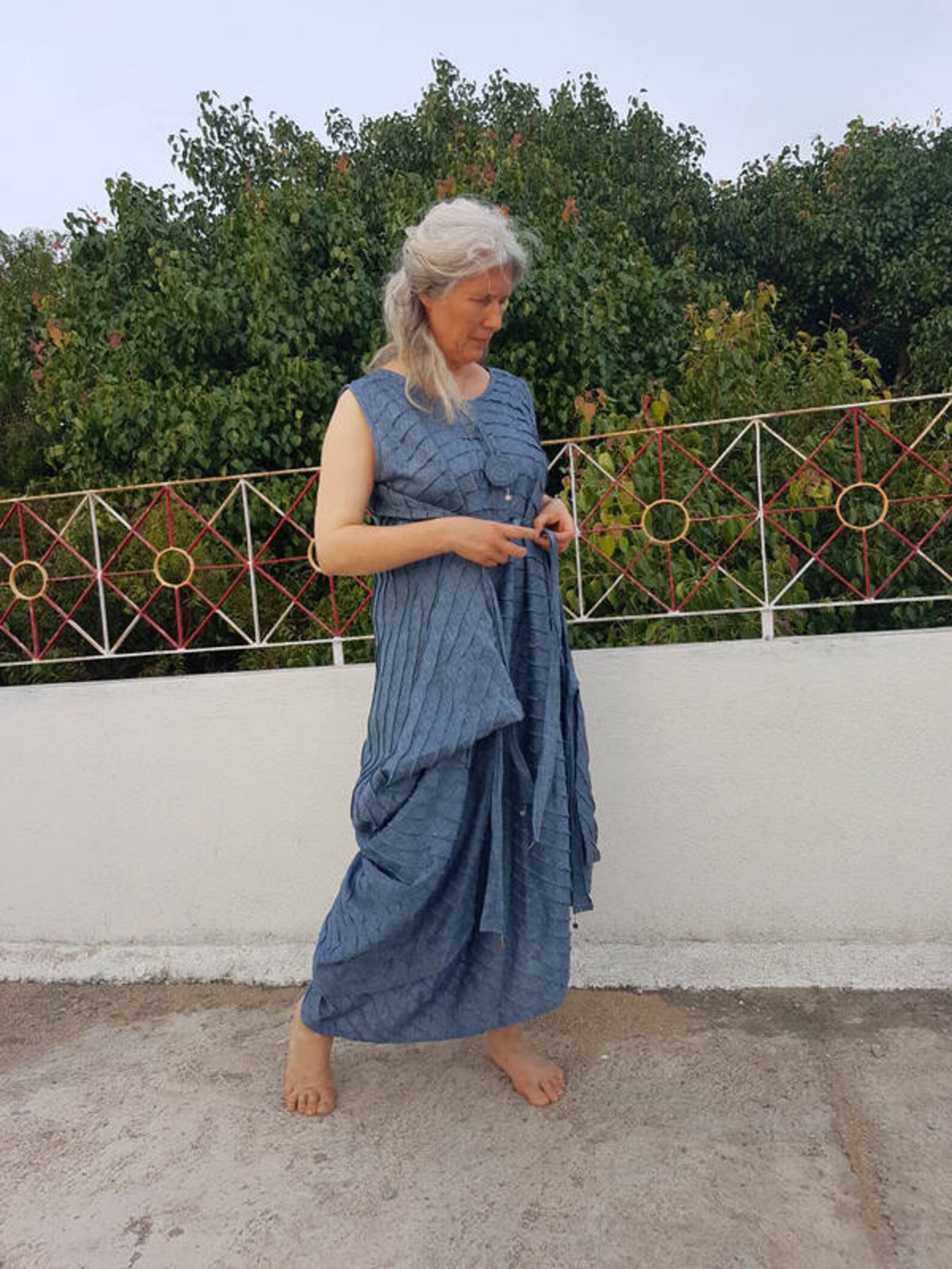 Greek Dress Blush Long Dress Oversized Toga Dress Linen - Etsy