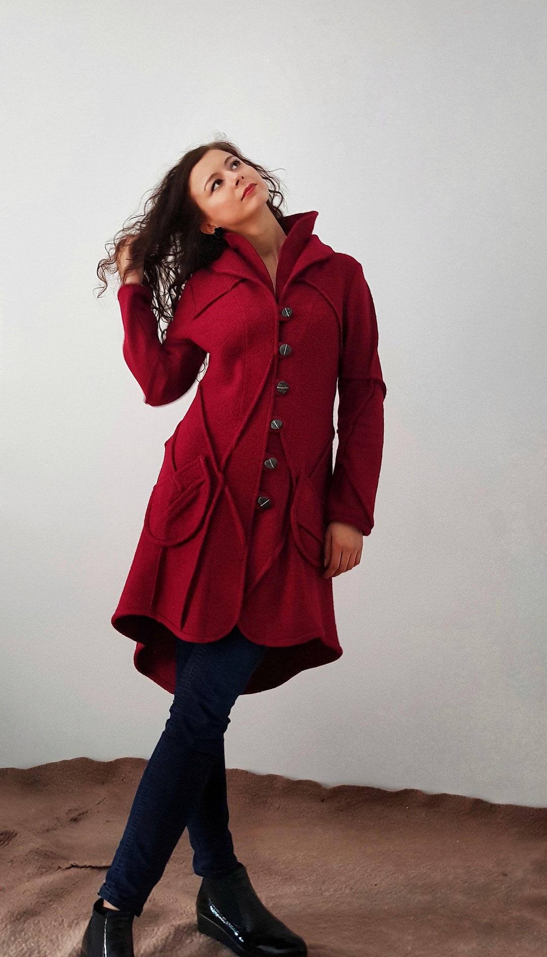 Long Women's Jacket - Women's Coat Dress - Stylish Cardigan - Long ...