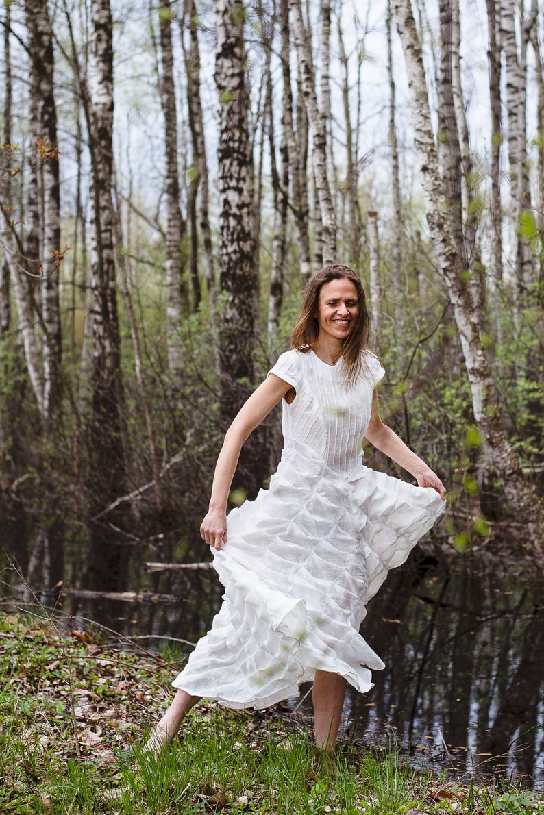 Haute Couture Dress All White Dress Cocktail Dress Long White