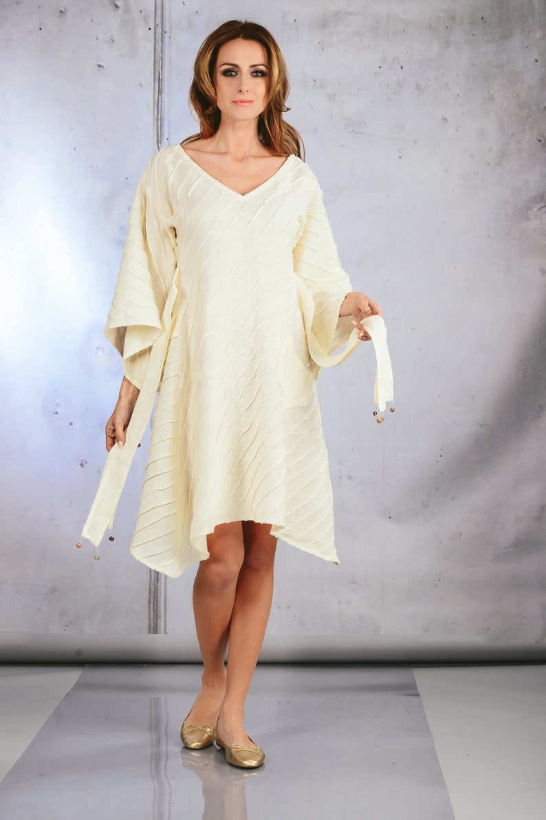 NEW Linen Dress Blush Long Dress Oversized Toga Dress | Etsy