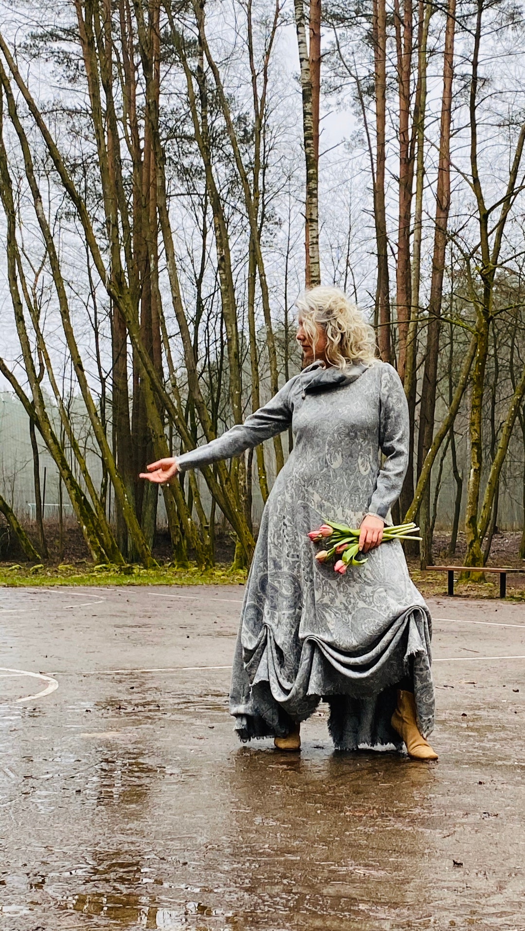 Wool Dress - Modest Wedding Dress - Boho Women Dress - Maxi Oversize ...