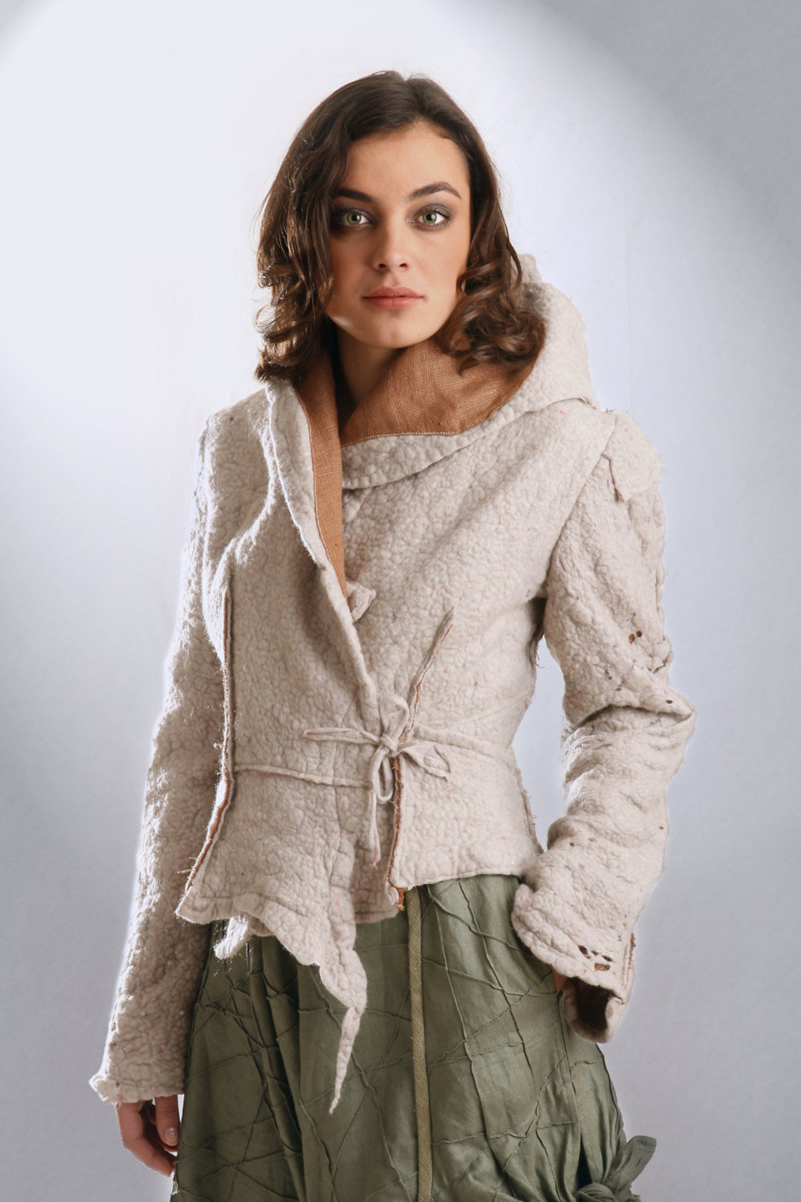 NEW Felt Jacket / Reversible Jacket / AISTEANAITE / Wool Linen | Etsy