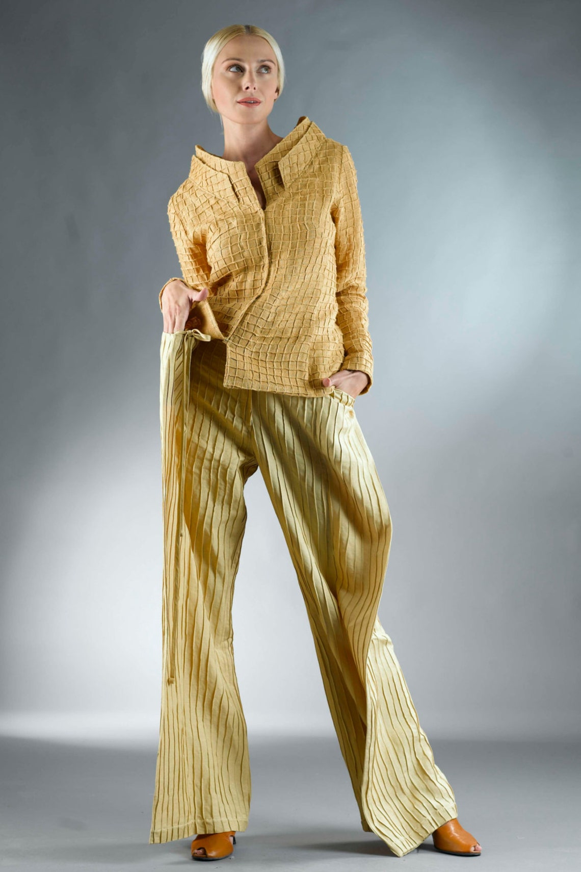 Linen Jacket / Jackets for Women / Yellow Top / Linen Shirt - Etsy