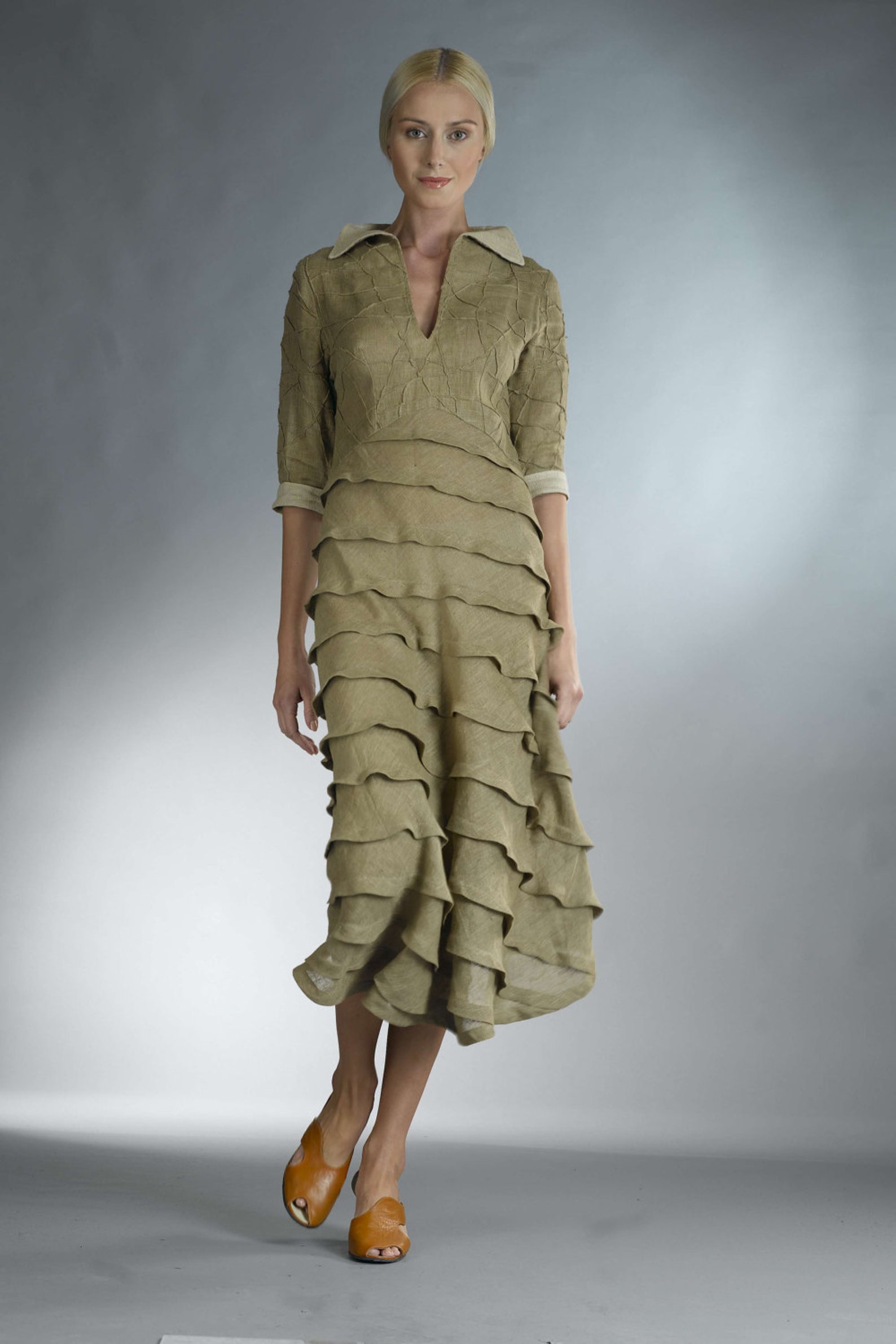 Ivory Linen Dress / Long Dress for Women / Linen Dress / Ivory - Etsy