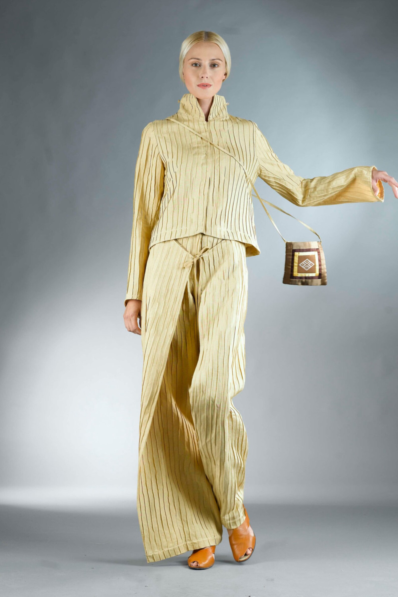 Yellow Linen Jacket. Unique, Modern, Natural and Inspiring. - Etsy