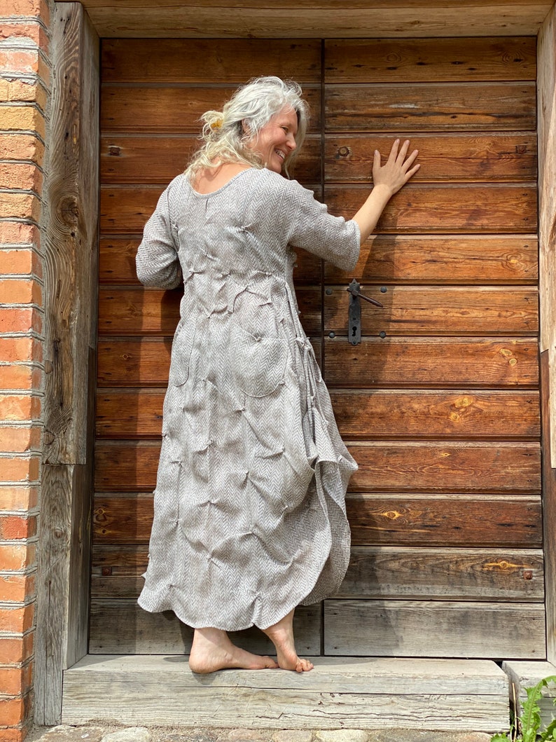 Unique Linen Dress Reversible Dress Evening Dress | Etsy