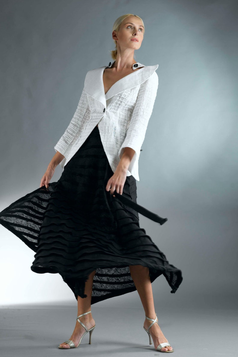 Womens White Jacket / Linen Clothing / White Blazer for Women / Linen ...