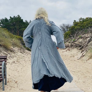Wool Blend Coat for Women - Unique Women's Coat - Handmade Winter Coat ...
