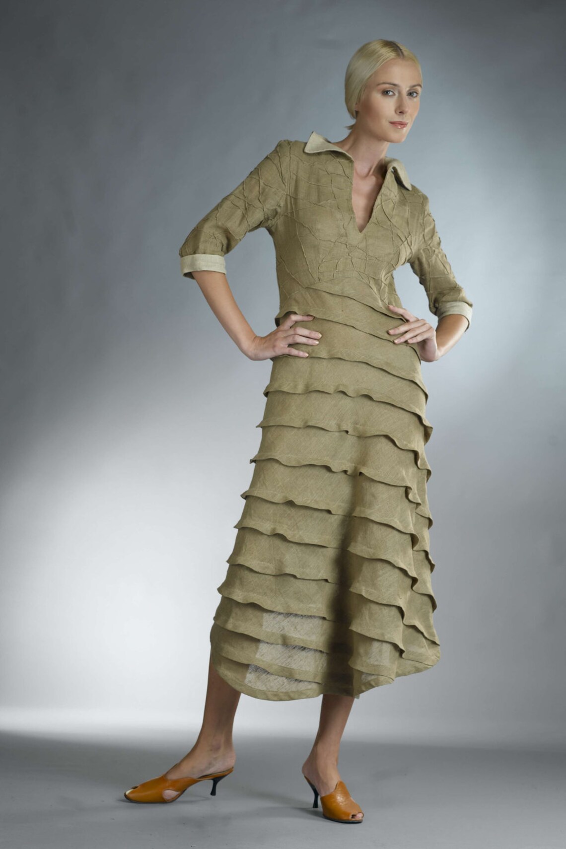 Ivory Linen Dress / Long Dress for Women / Linen Dress / Ivory - Etsy