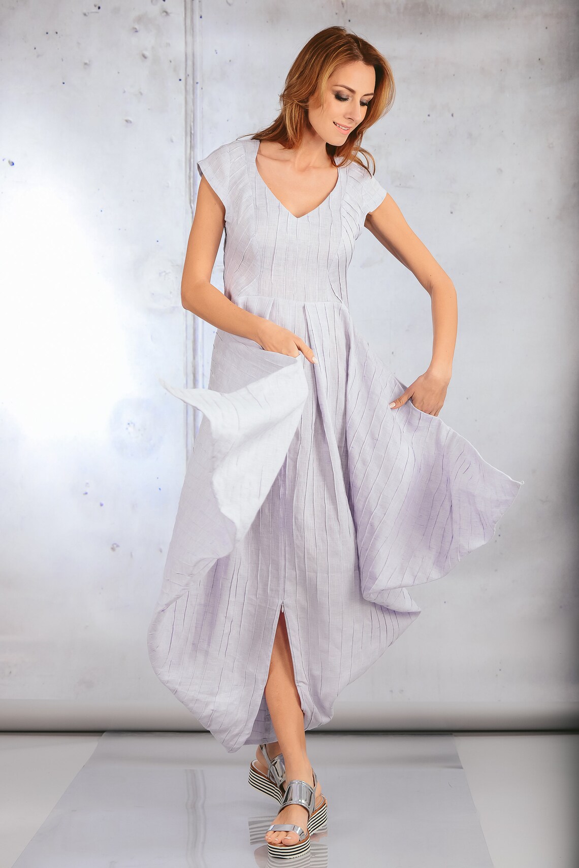 Unique Linen Dress / Long Dress for Women / Linen Dress / | Etsy