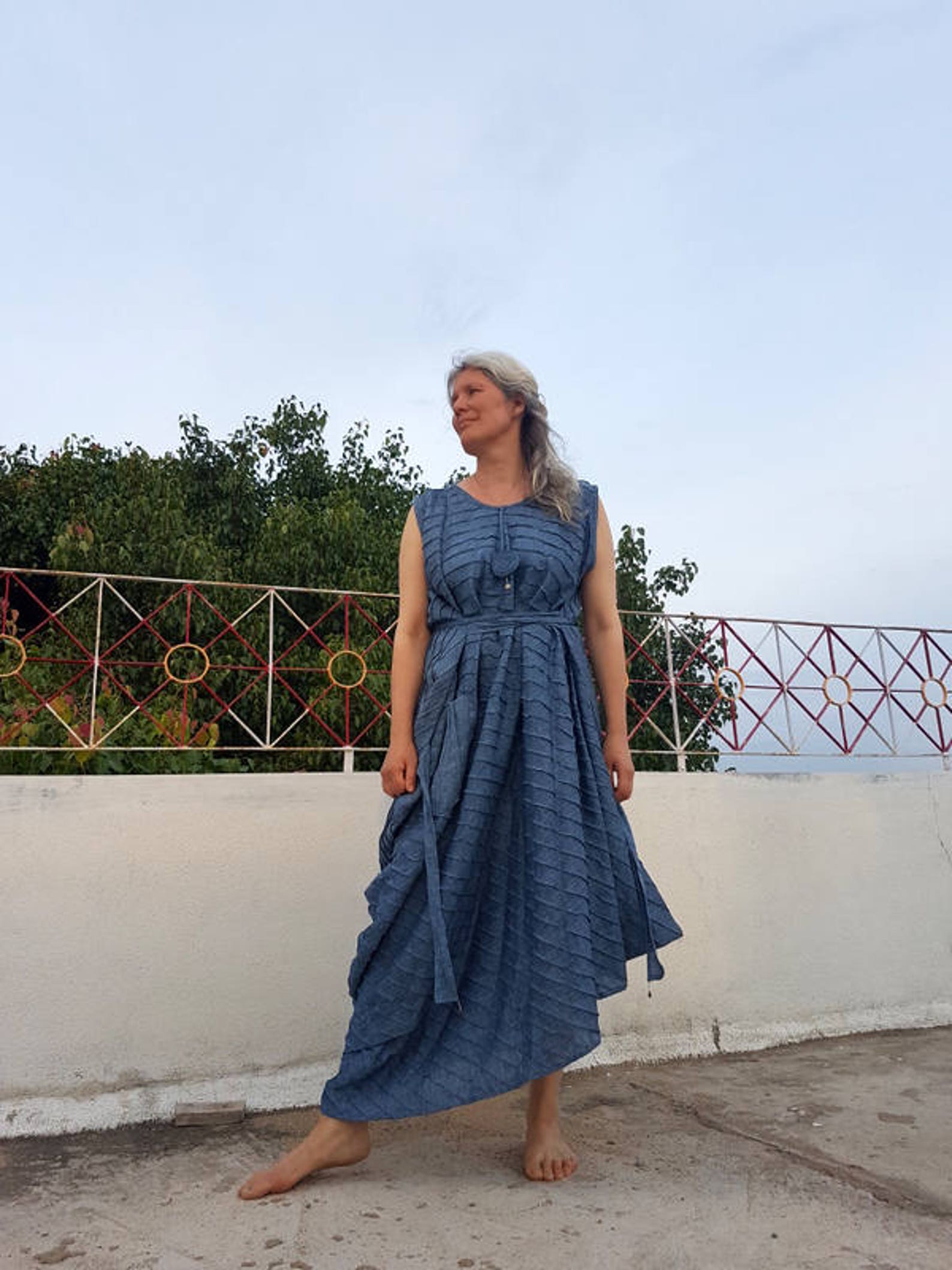 Greek Dress Blush Long Dress Oversized Toga Dress Linen - Etsy