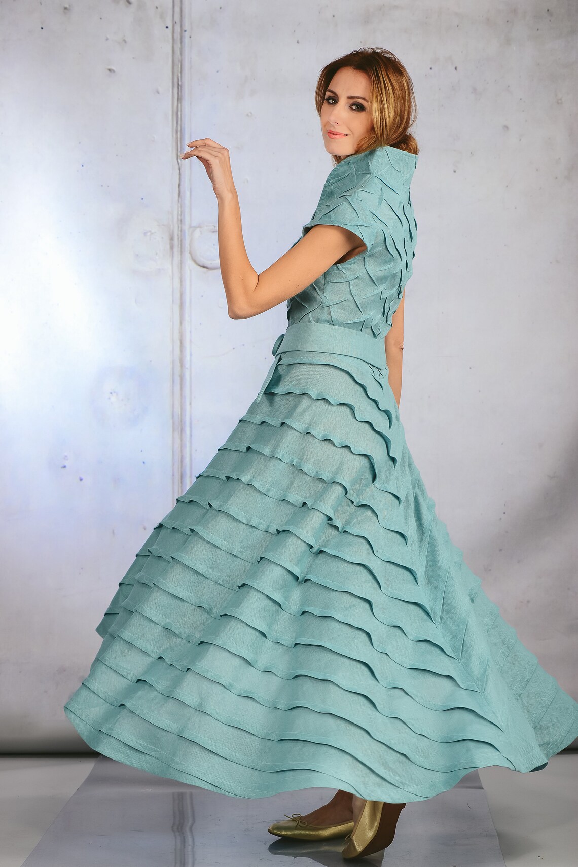 Unique Linen Dress / Aistefashion / Cocktail Dress / Long - Etsy