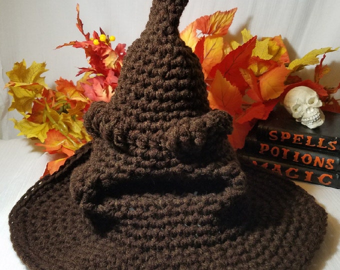 Magic Sorting Hat - Crochet - Wizard Hat - Newborn Photo Prop - Baby ...