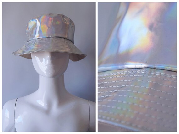 Vintage Y2K Reversible Silver Iridescent Vinyl and Be… - Gem