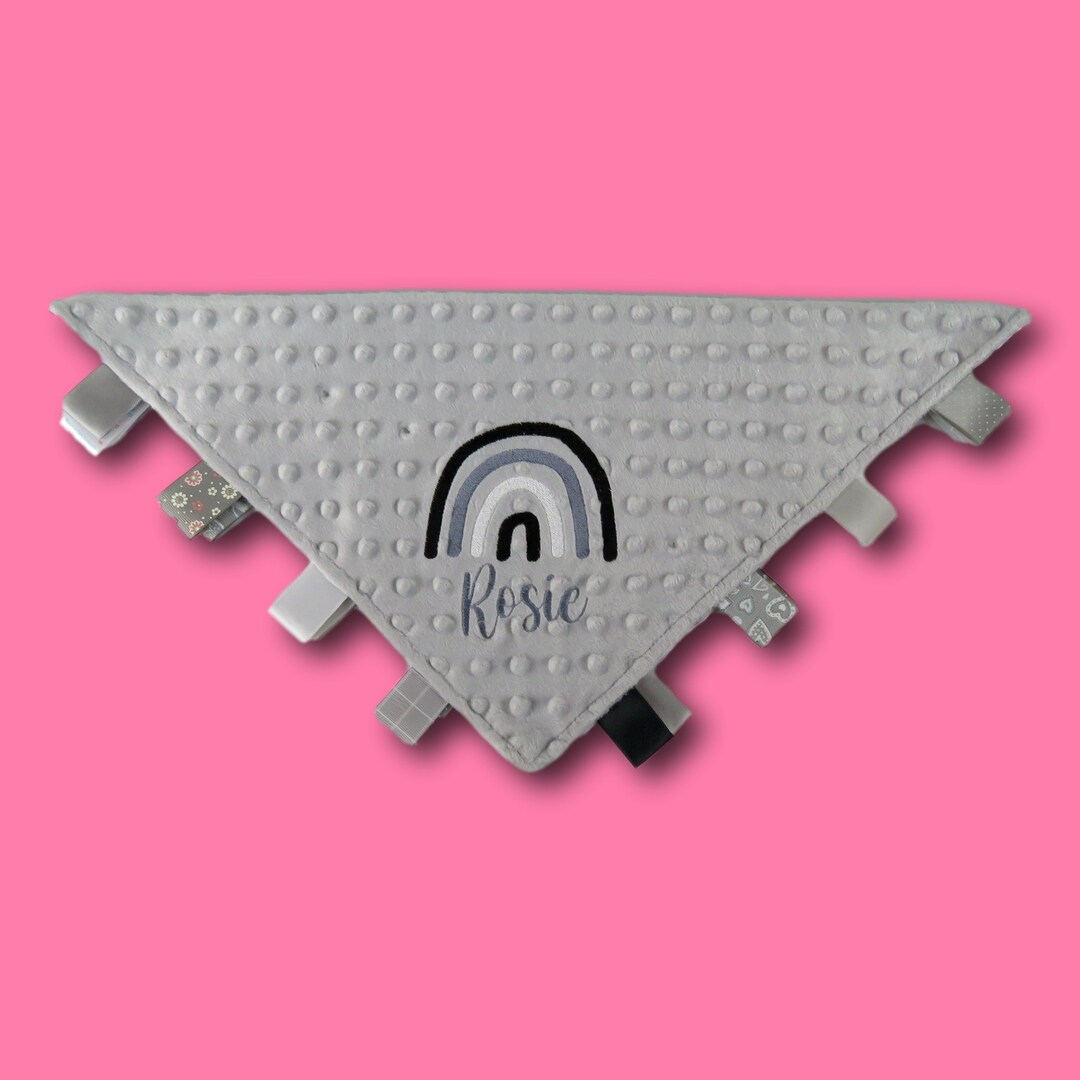 Rainbow Baby Taggy Rainbow Baby Embroidered Comforter Taggy Blanket ...