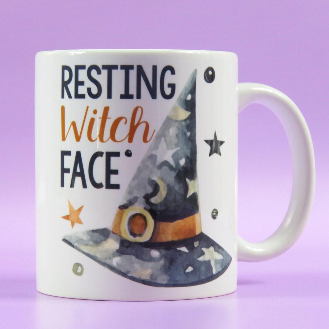 Resting Witch Face Halloween Witches Mug Sassy Office Mug - Etsy UK
