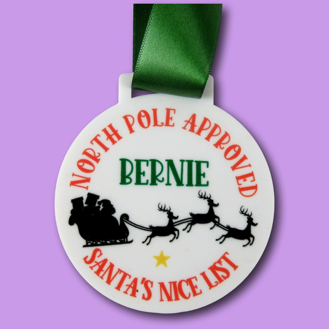 Nice List Medal Personalised Medal Santa Gift Santa Medal Christmas Eve ...