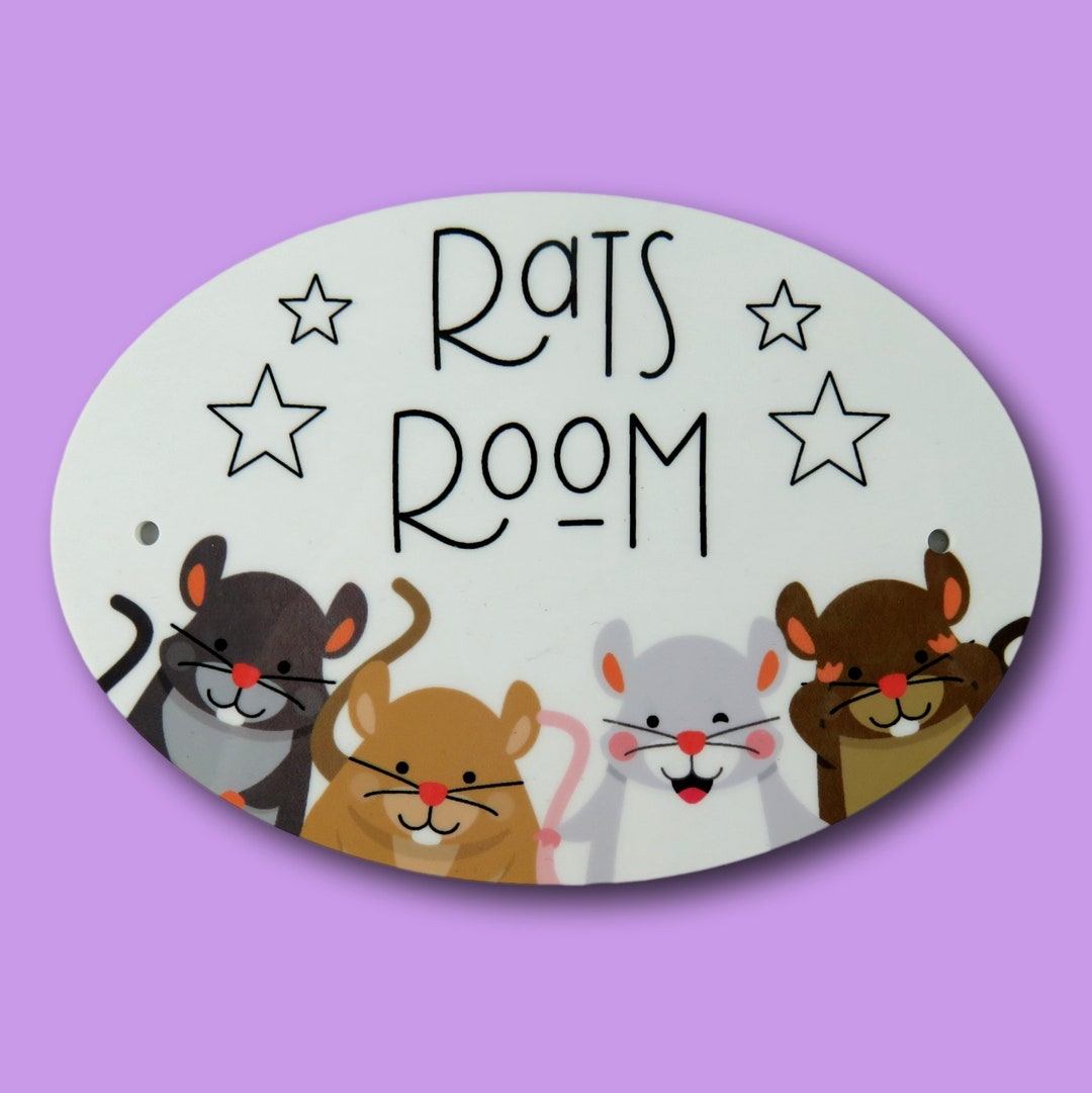 Rat Door Name Plate Plaque Plack Sign Rat Cage Sign Rat House Plaque ...